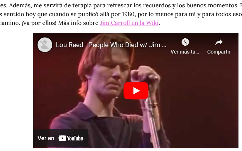 Jim Carroll · People who died